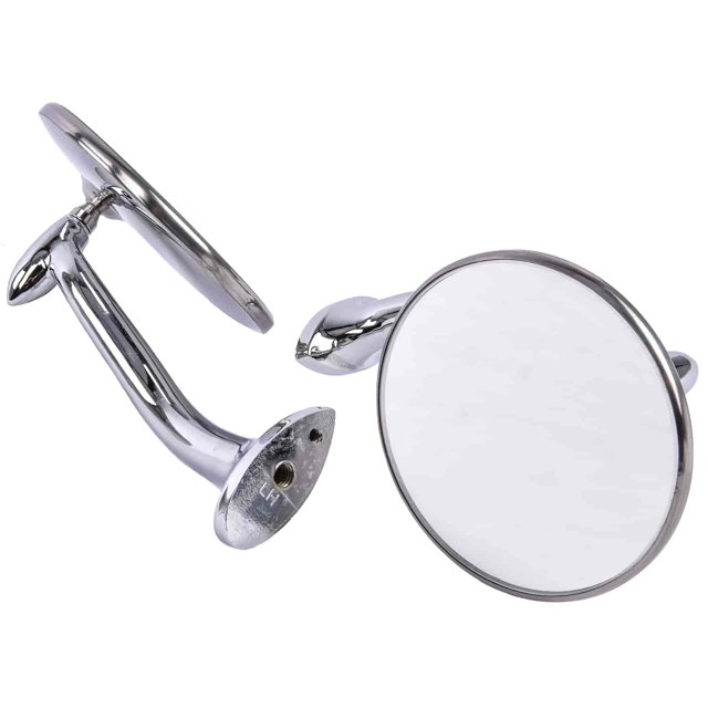 JEGS 90336 Swan Neck Side View Mirrors 4 in. Diameter 5 1/2 in. Arm ...