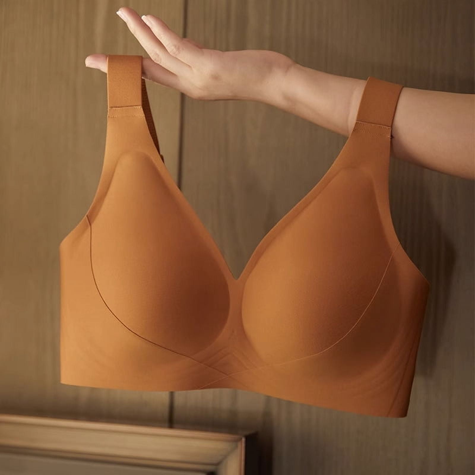 Ropa interior sin costuras de copa grande para mujer, pecho grande ...