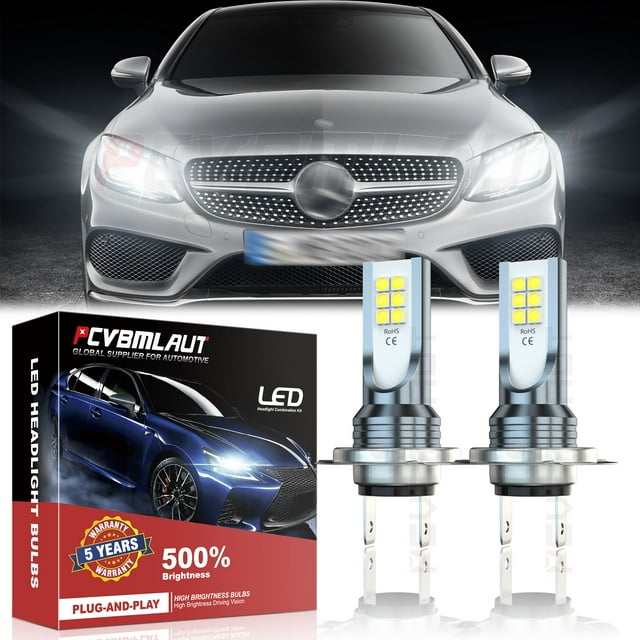 H7 LED Headlight Bulbs Upgraded H7 LED Fog Light 50W 8000LM 6000K 2 ...