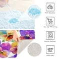 Soft Bathroom Rug Set Pansy Pattern Bath Mat and U-Shaped Toilet ...