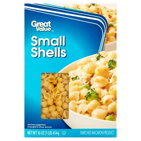 Great Value Small Shells Pasta, 16 oz - Walmart.com