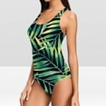 Womens Floral Print One Piece Swimsuit Padded Bathing Suits High