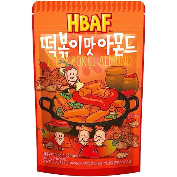 [HBAF] Korean Spicy Tteokbokki Almonds Nut Snack, Korean Rice Cake ...