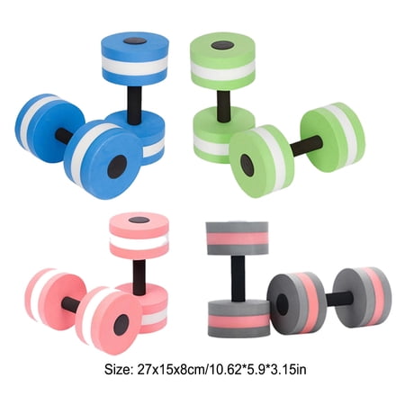 1 Pair EVA Water Dumbbell Aquatic Elastic Barbell Aqua Fitness Swimming ...