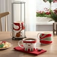Holiday Time Snowman 4-Piece 12oz Glazed Stoneware Stacking Mug Set ...