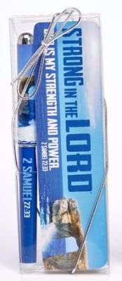 Pen & Bookmark Set-Strong In The Lord (2 Samuel 22:33) - Walmart.com