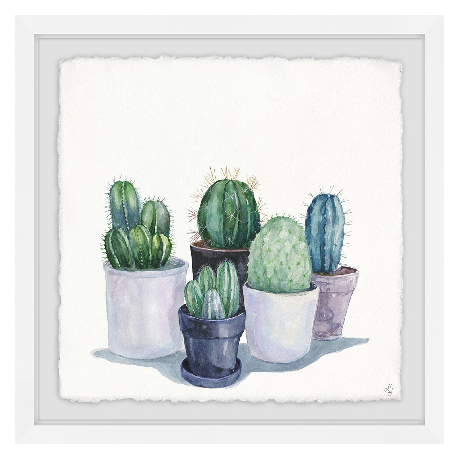 Marmont Hill Rounded Cacti Framed Print Wall Art - Walmart.com