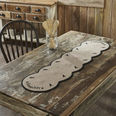 VHC Brands Kettle Grove Primitive Stars Border Table Runner Stenciled ...