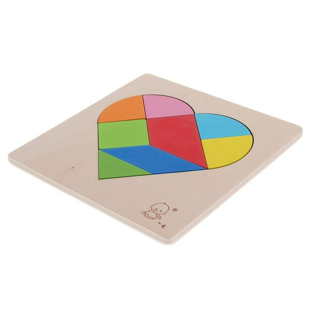 Multi-Color Wooden Tangram Brain-Teaser Children Kids Preschool ...
