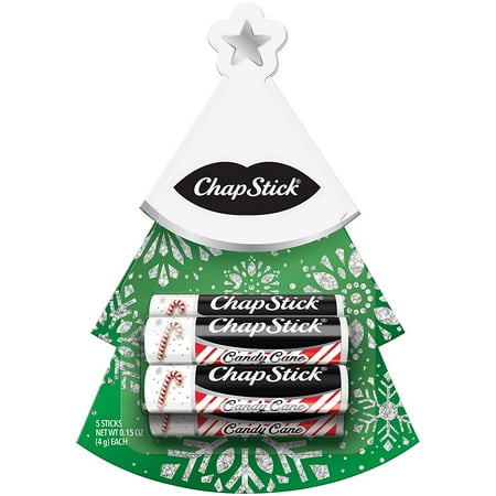 ChapStick Holiday Christmas Tree Candy Cane Lip Balm Gift Set ...