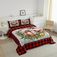 Erosebridal Rustic Cardinal Bird Quilt Bedding Set Merry Christmas ...