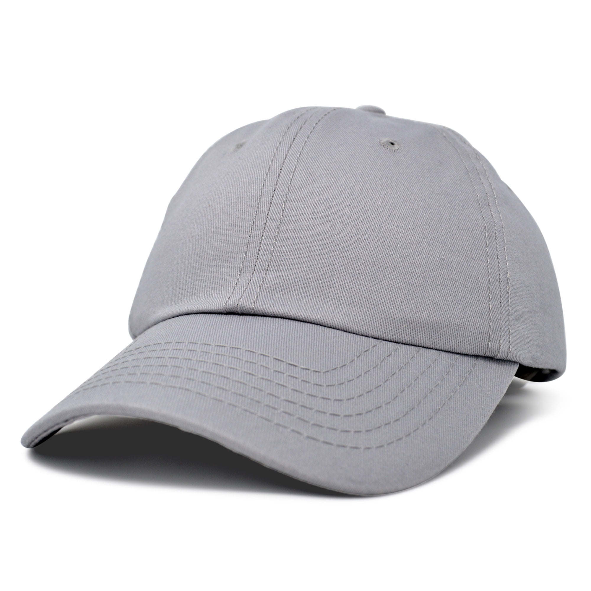 DALIX Unisex Unstructured Cotton Cap Adjustable Plain Hat in Gray ...