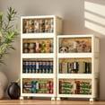 TOPCHANCES 3-Tier Plastic Storage Cart with Wheels, Rolling Storage ...