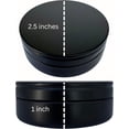 3-Pack 2.5-Inch Round Metal Tin Containers with Screw Top Lids, Black ...