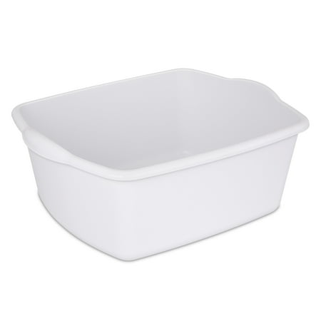 Sterilite Heavy Duty Plastic Bucket for Dish Washing, 18 Quart, White ...