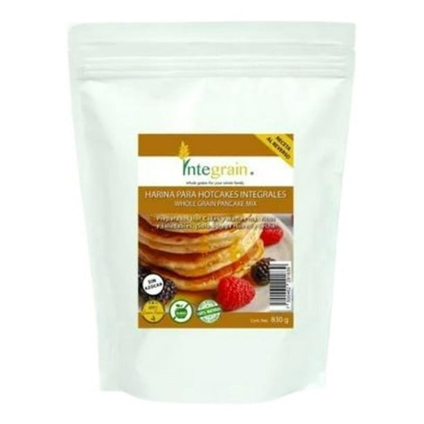 Harina Para Hot Cakes Integrales 830g Integrain Sin Azúcar Integrain Original | Bodega Aurrera ...