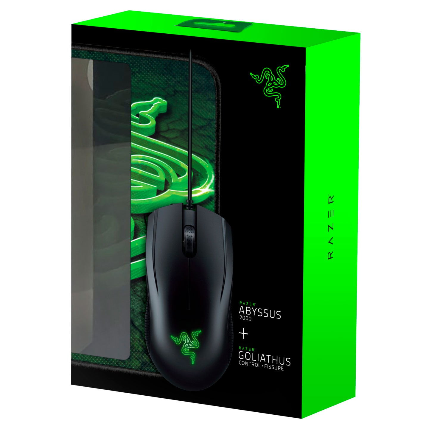 Razer Abyssus 2000 DPI Wired Mouse and Goliathus High Texture Mouse Pad ...