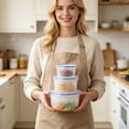 4 In 1 Food Storage Container for Fridge and Countertop Transparent ...