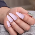 Zenghuiiii Ballerina Diamond Long Glossy Coffin Flash Nails On Nail ...