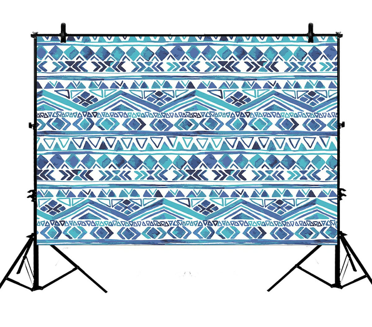 PHFZK 7x5ft Geometric Pattern Backdrops, Tribal Aztec Blue Photography ...