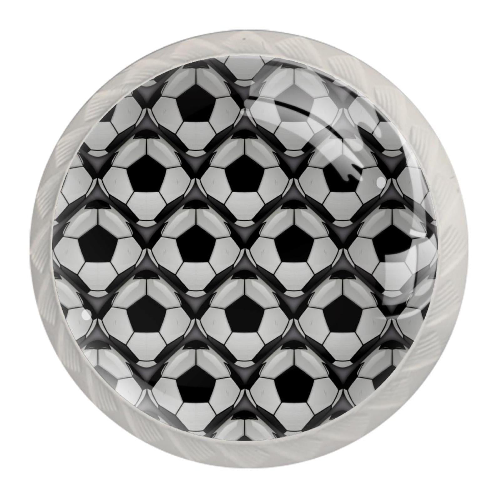 4 Pcs Football Knobs for Kitchen Cabinet Cupboard Dresser Bookcase ...