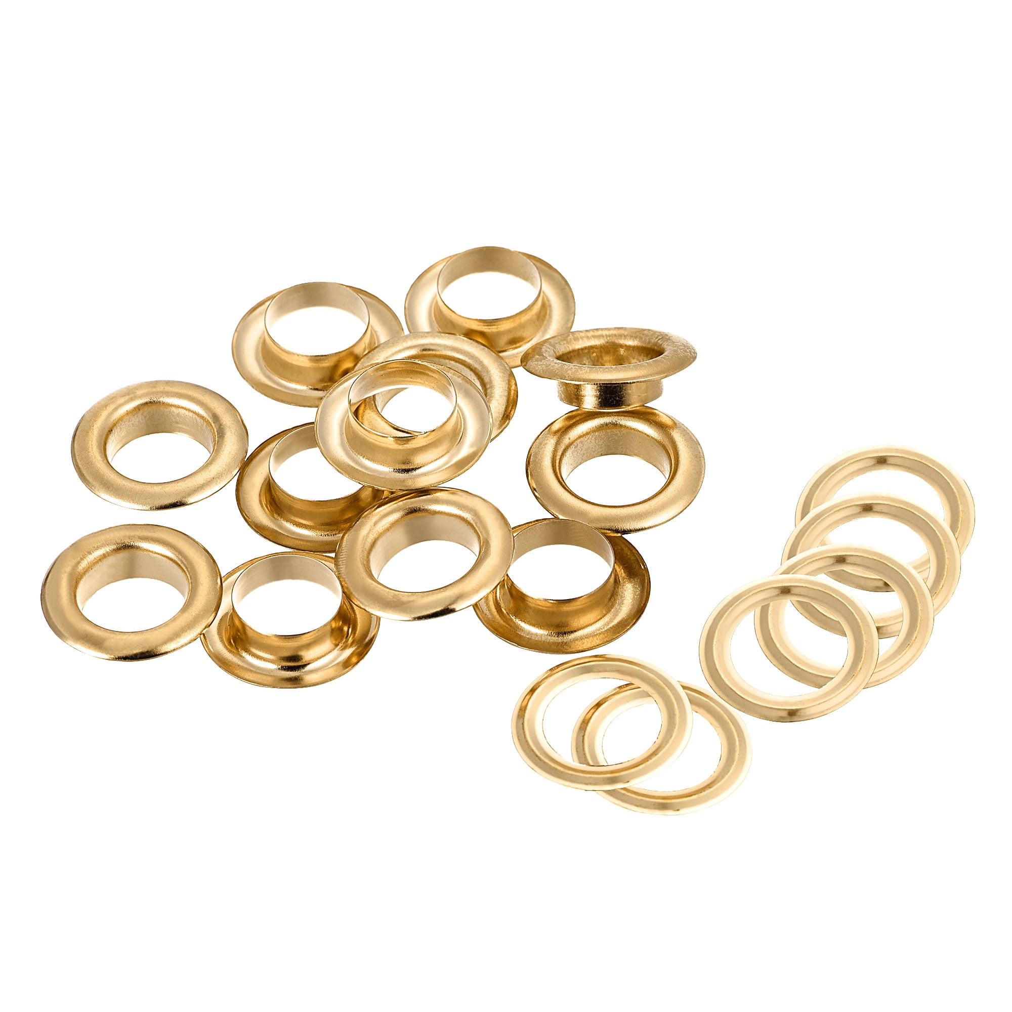 Uxcell Eyelets with Washers, 20 x 12 x 5.5mm Iron Through Hole Hollow ...
