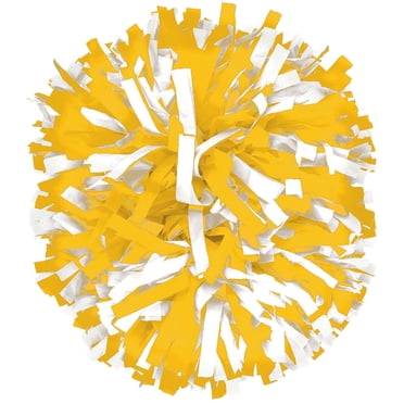 Chassé Metallic Cheerleading Poms - Shiny Metallic Cheer Pom with Baton ...