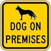 Dog on Premises Security Sign 12"x 8" Metal Signs For Outdoor & Indoor ...