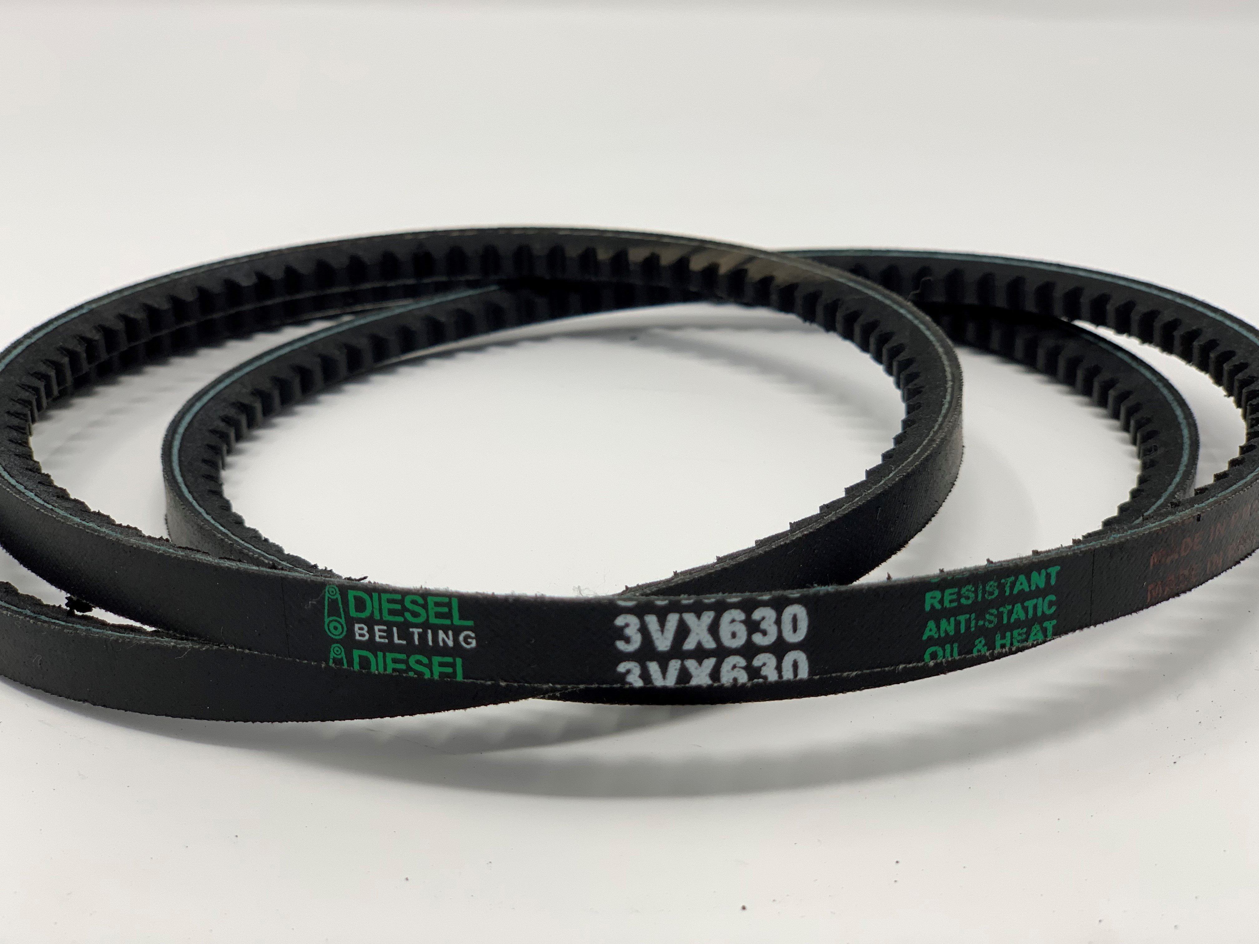 3VX630 Cogged V-Belt 3/8 x 63in Outside Circumference - Walmart.com