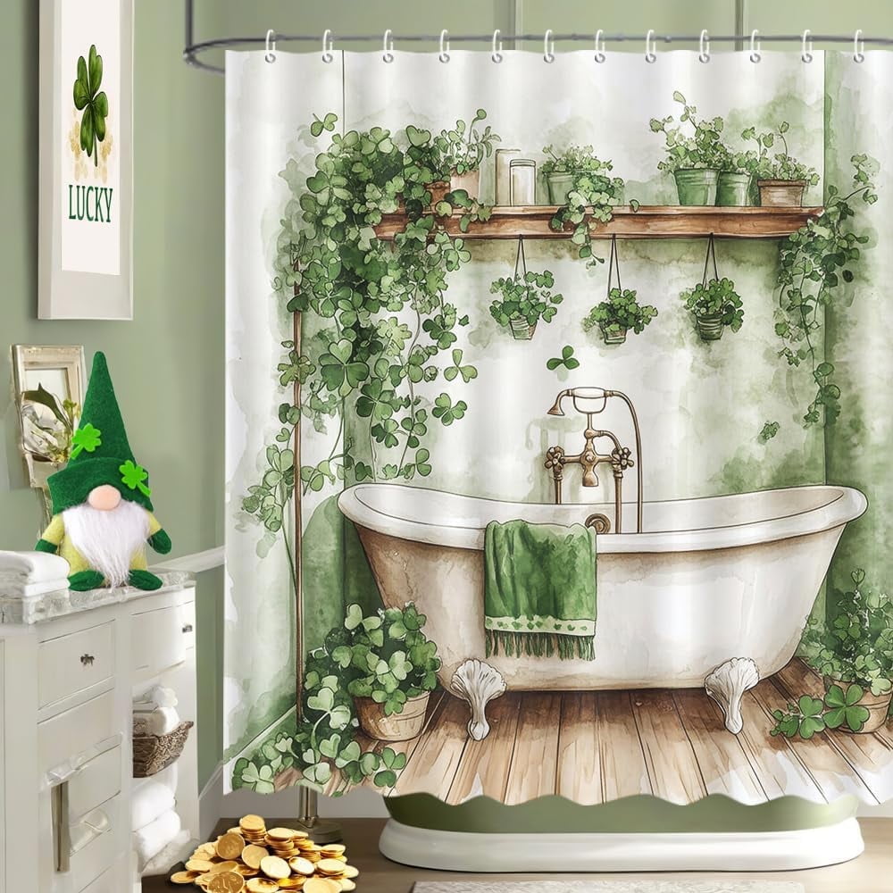 Click here for Msswjxfc St. Patricks Day Shower Curtain Green St... prices