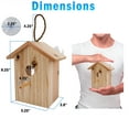 See Through Wooden Window Bird house w/ Large Suction Cups, Hanging ...