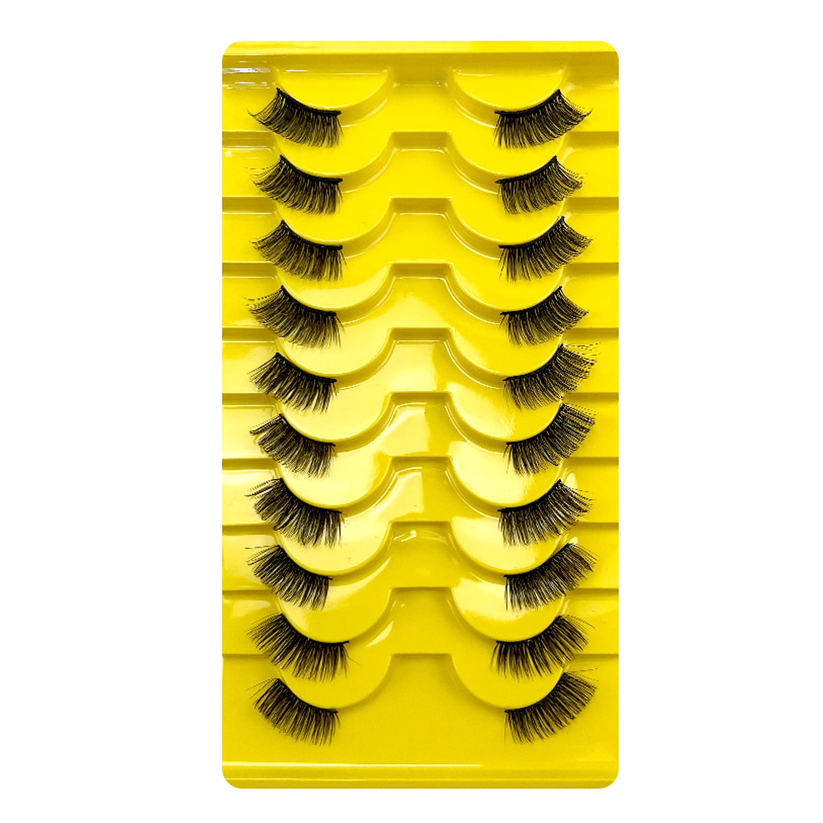 huanledash 10 Pairs False Eyelashes Dense Realistic Soft Curly Eyelash ...