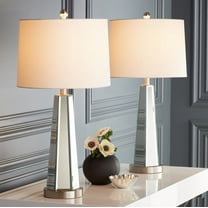 "360 Lighting Karl Table Lamps Set of 2, 27.5"" Tall, Brushed Nickel ...