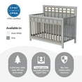 HSUNNS 4-in-1 Convertible Mini Crib In Gray, Certified Baby Safe Crib ...