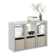 Furinno Cubicle Open Back Decorative Cube Storage Organizer, 6-Cube ...