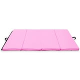 Costway 4'x6'x2'' Gymnastics Mat PU Thick Folding Panel Gym Pink ...