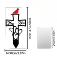 11.82 Inch Cardinal Cross Garden Stake, “Miss You” Memorial Decor with ...