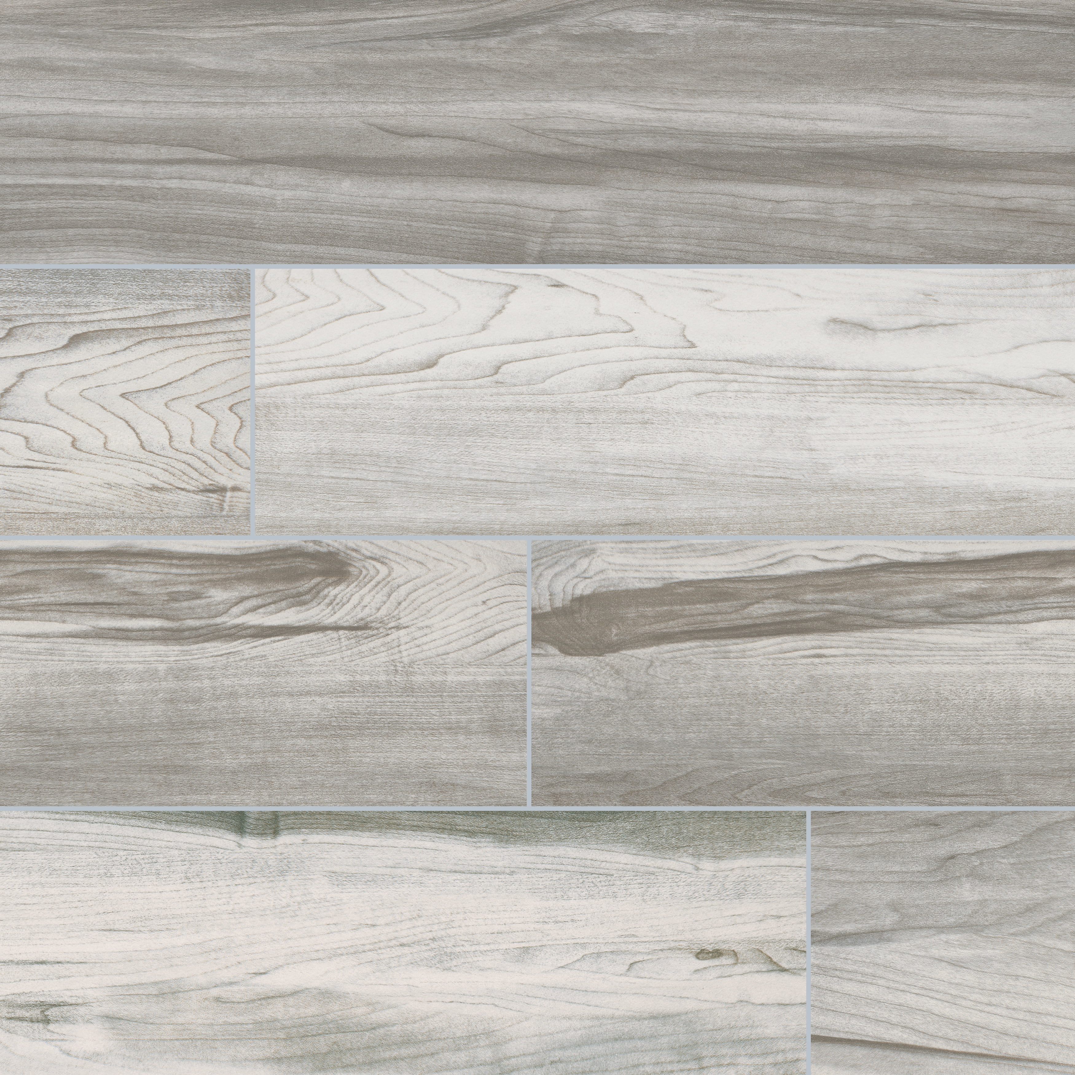 Carolina Timber White 6 in. x 36 in. Glazed Ceramic Floor and Wall Tile ...