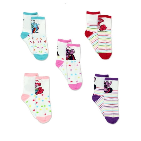 My Little Pony - My Little Pony Girls 5 pack Crew Socks (Girls ...