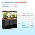 135 Gallon Freshwater Glass Aquarium Set with Black Aluminum Cabinet ...
