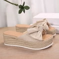 Beige Womens Casual Outer Wear Versatile Round Toe Ethnic Style Beach ...