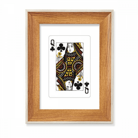 Club Q Playing Cards Pattern Desktop Wooden Photo Frame Display Picture ...