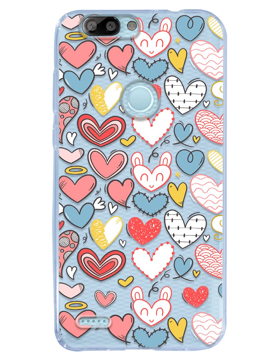 Funda para Blade V Ultra Corazones Pastel, Uso Rudo, InstaCase Protector para Blade V Ultra ...