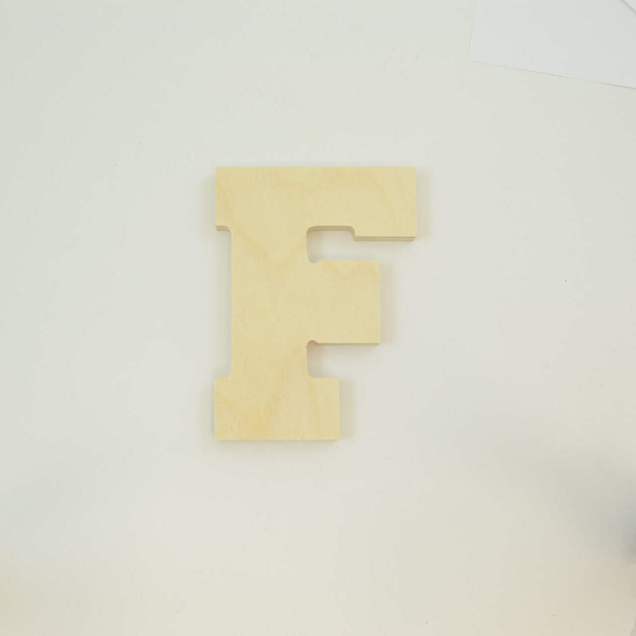 Package of 1, 16 Inch X 1/2" Thickness Baltic Birch Wood Letter F in ...