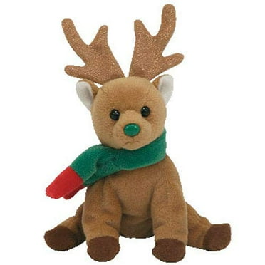 Ty Beanie Baby: Rudy the Reindeer | Stuffed Animal | MWMT's - Walmart.com