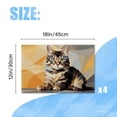 BaHomeck placemats Set of 4 American Shorthair Cat Featuring Geometric ...