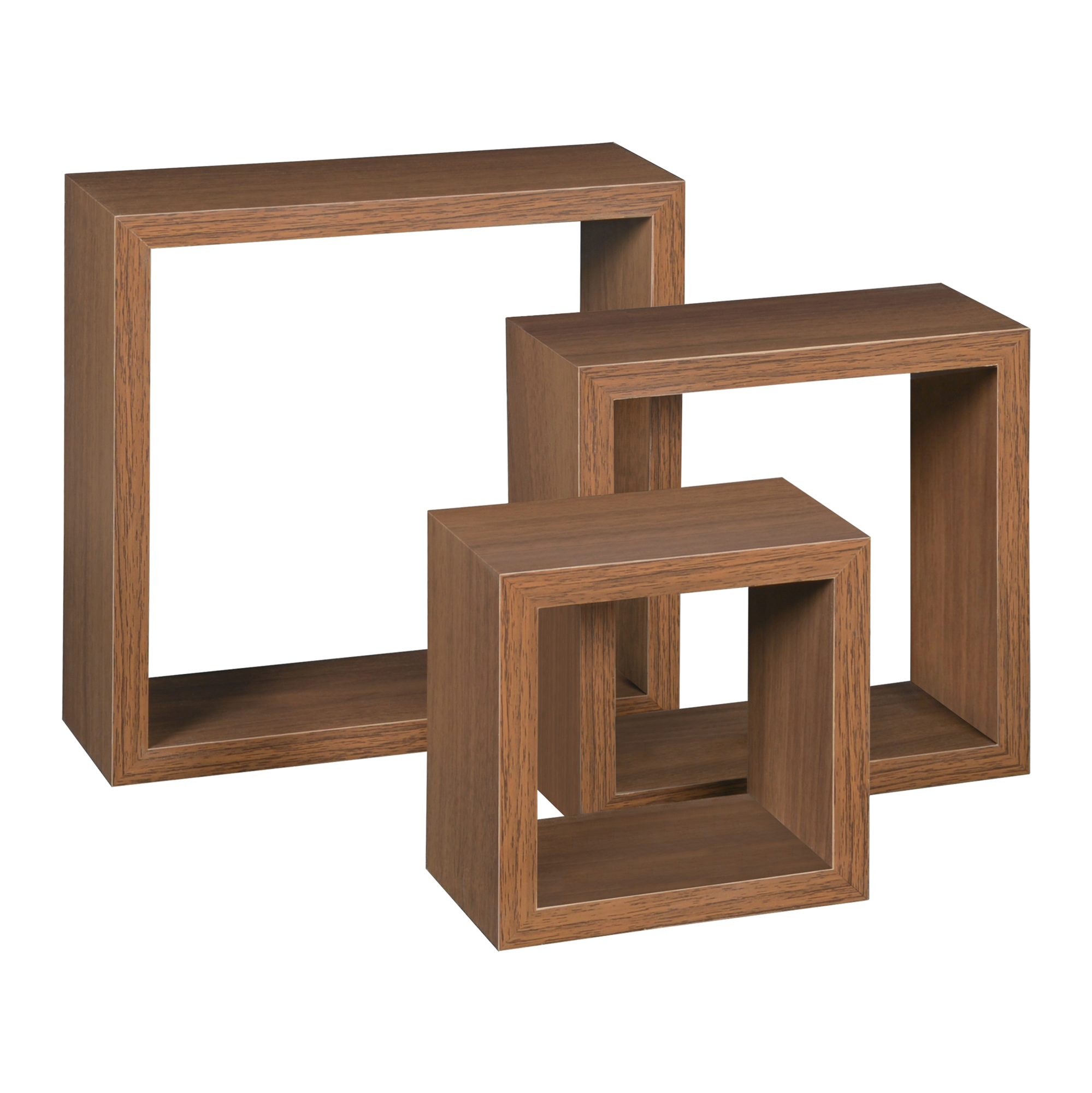 Niche Soho 3 Piece Wall Shelf Set- Urban Walnut - Walmart.com