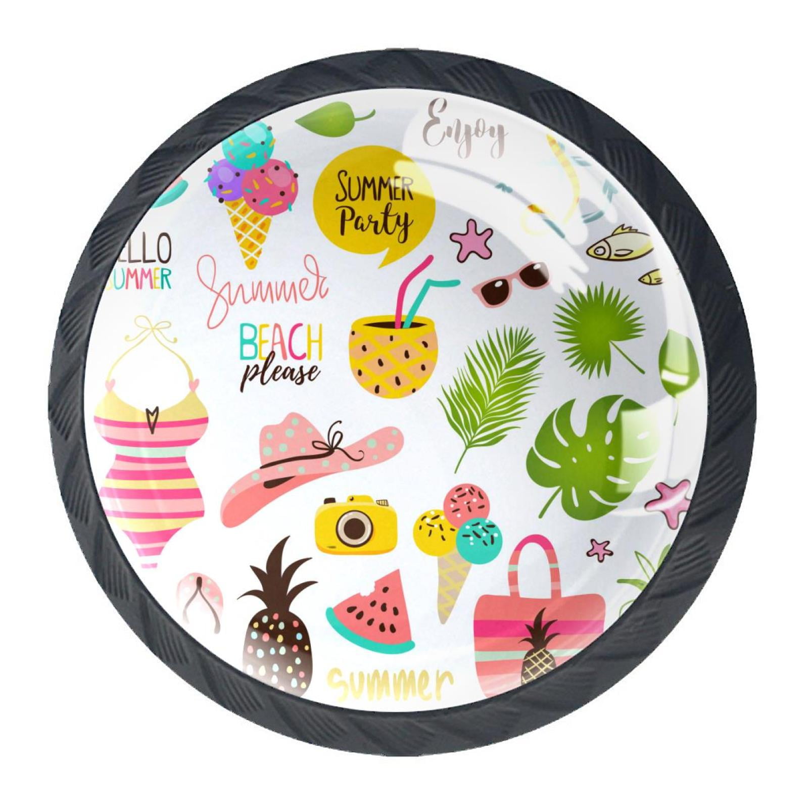 4 Pcs Tropical Summer Beach Knobs for Kitchen Cabinet Cupboard Dresser ...