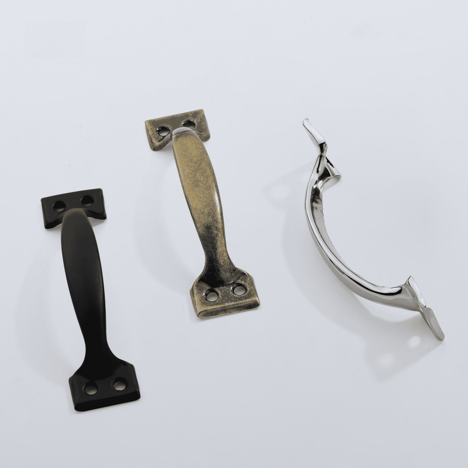 Manija de puerta de cajón de madera pintada de estilo antiguo con arco ...