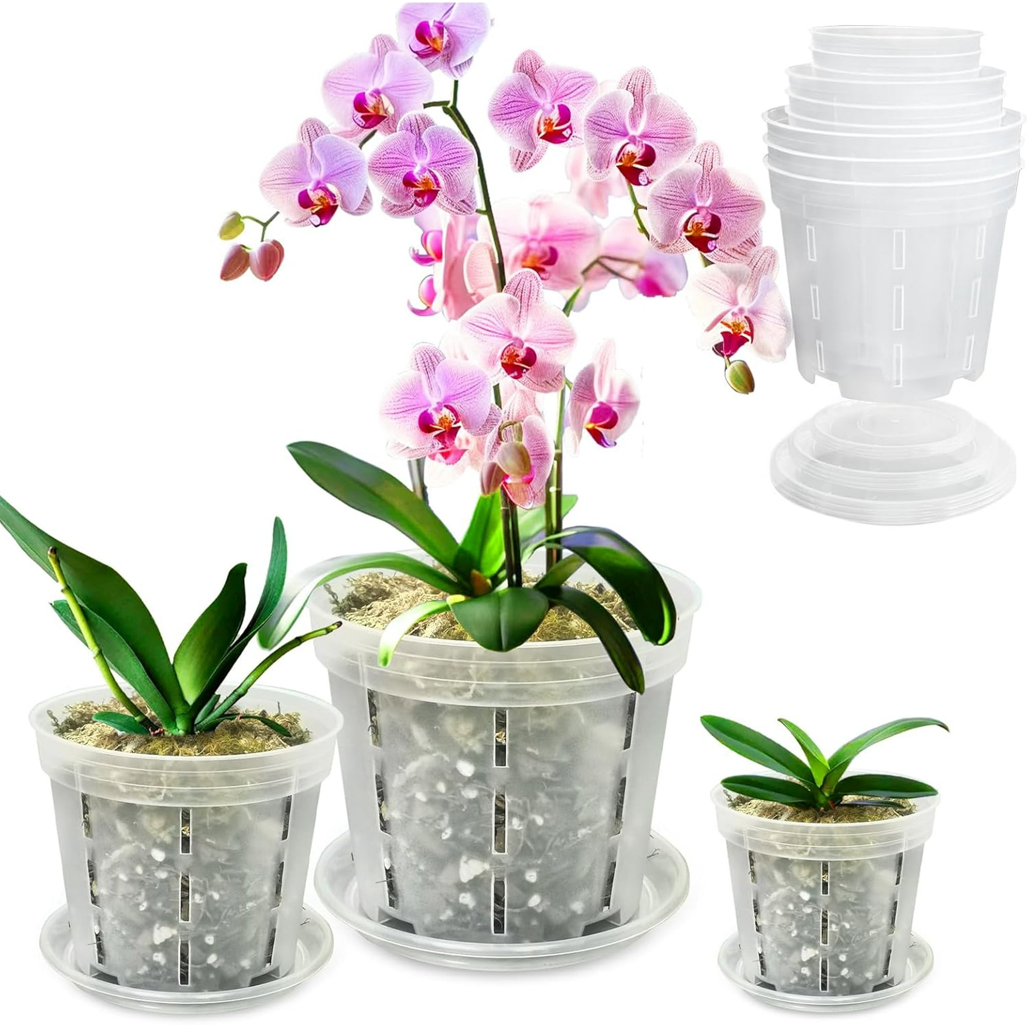 Click here for Siabc-Orchid Pot 4 5 6 Inch 9 Pack  Orchid Pot Wit... prices